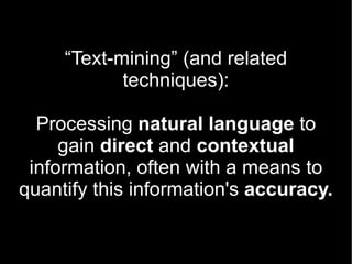 Text-mining and Automation | PPT