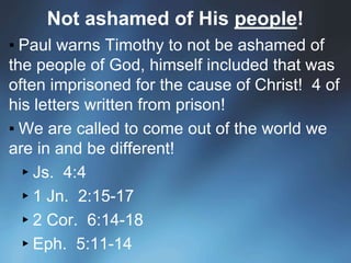 Be not ashamed | PPTX