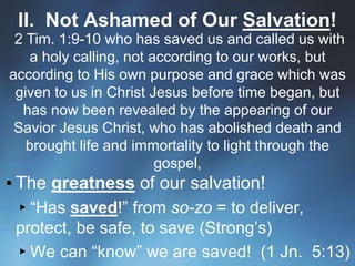 Be not ashamed | PPTX