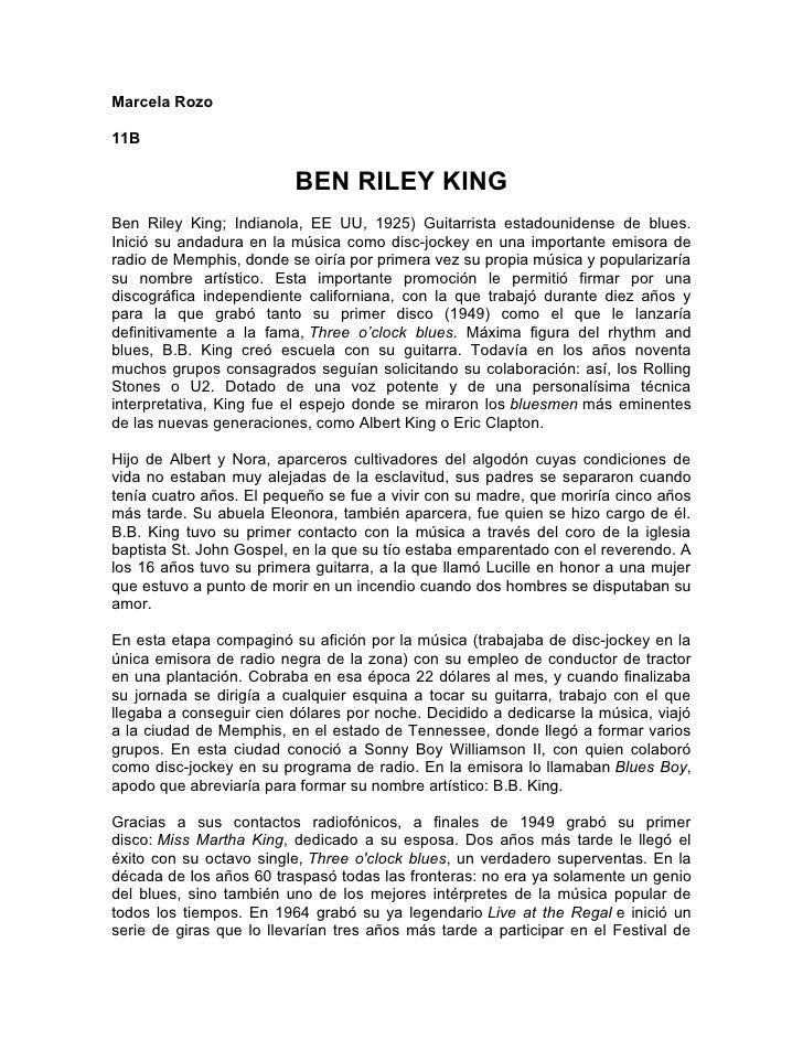 Ben riley king. marcela rozo