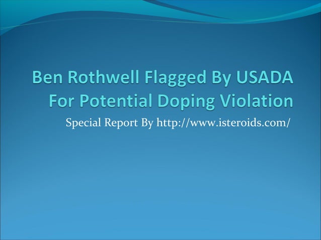 Ben Rothwell Flagged By USADA For Potential Doping Violation | PPT