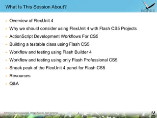 Using FlexUnit 4 with Flash CS5 | PPTX