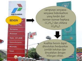Tugas Kimia kelas X - Bensin | PPTX