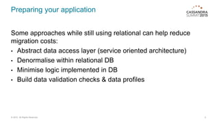 When and how to migrate from a relational database to Cassandra | PPT