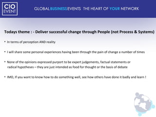 Graham Benson - CIO - M&M Direct presentation | PPT