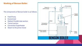 Benson boiler-Explanation, Working, Advantages: | PPTX