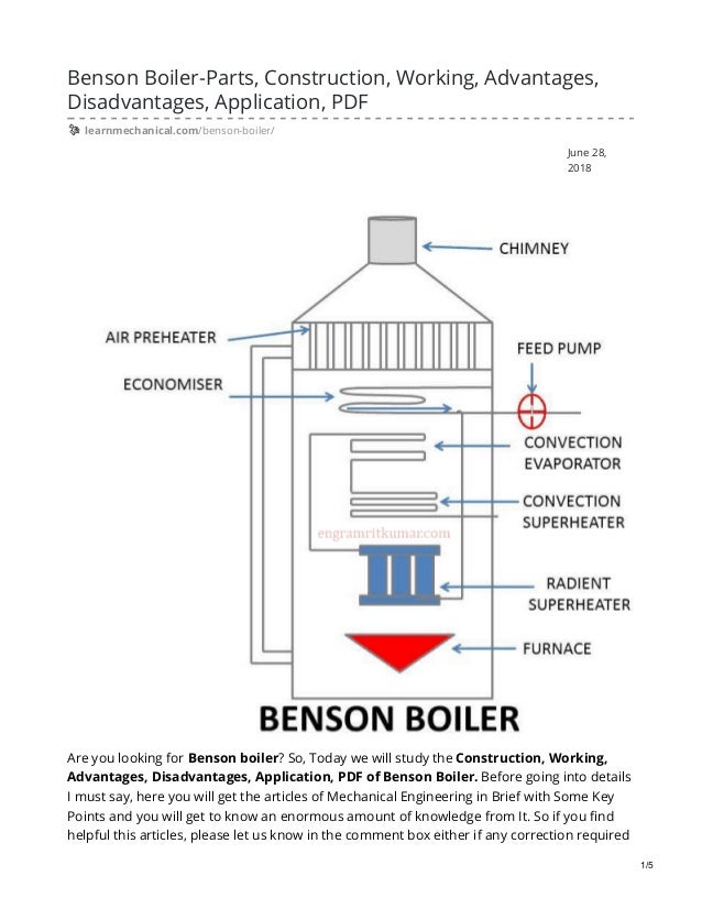 Benson Boiler: Diagram, Working, Advantages, And Applications – VUXF