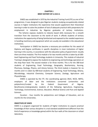 SIWES TECHNICAL REPORT | PDF