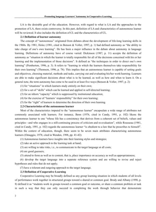 Benson voller learner autonomy | PDF