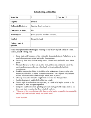 Ben Film Step Outlines 1.2 | DOC | Photography | Arts and Crafts