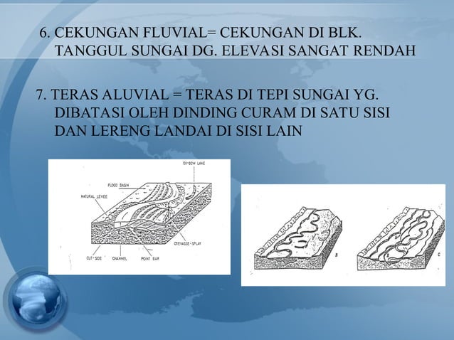 Bentang Alam Fluvial 2 Geology Geomorphology | PPT