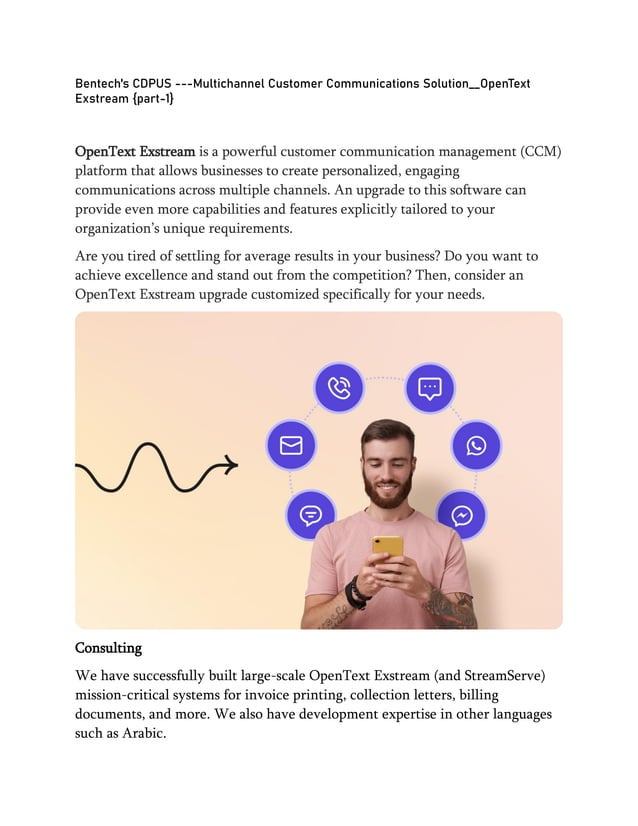 Bentech's CDPUS ---Multichannel Customer Communications Solution__OpenText Exstream {part-1}.pdf
