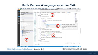 Rabix Benten: A language server for Common Workflow Language | PDF