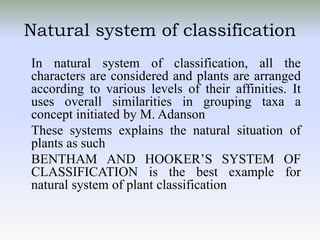 BENTHAM AND HOOKER SYSTEM OF CLASSIFICATION.pptx | Gardening | Home ...