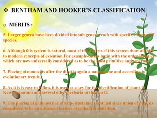 Classification of Plants : Bentham & Hooker | PPTX