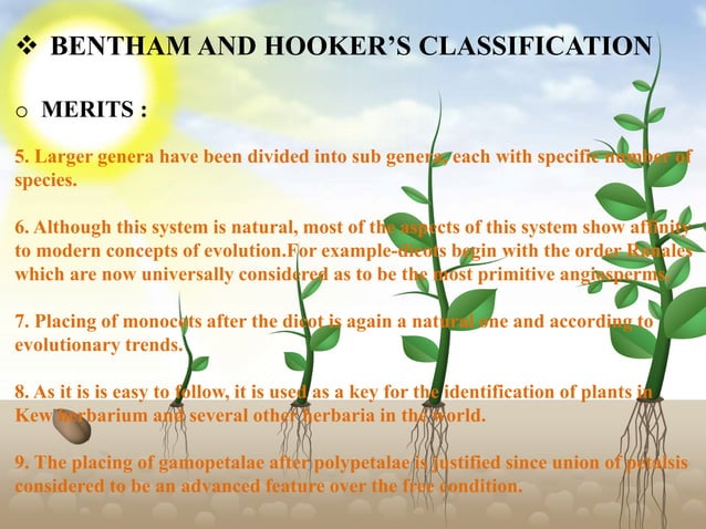 Classification of Plants : Bentham & Hooker | PPTX