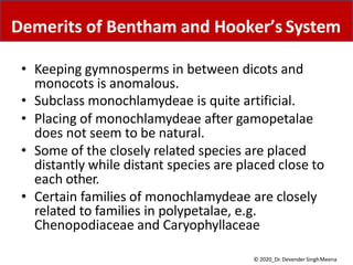 Bentham hooker classification system | PDF