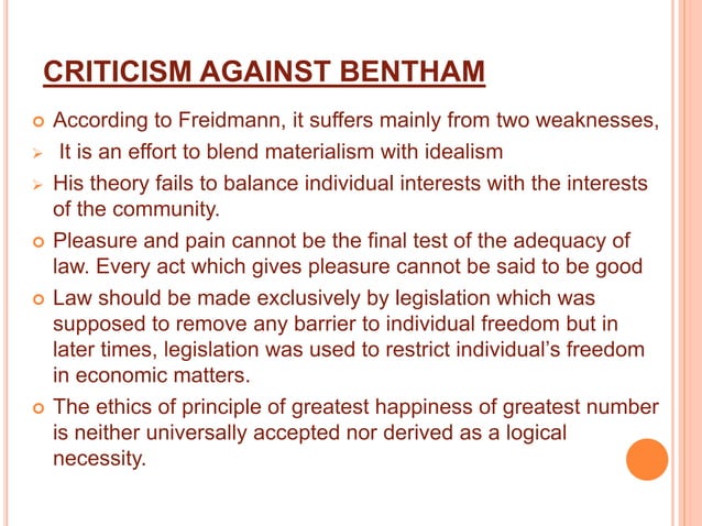 Bentham’s theory of law | PPT
