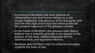 Bentham's views on utilitarianism pptx a | PPT