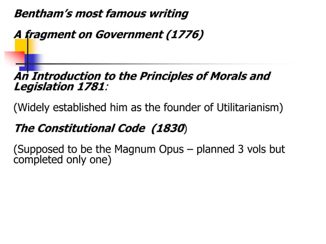 Bentham & Utilitarianism.ppt