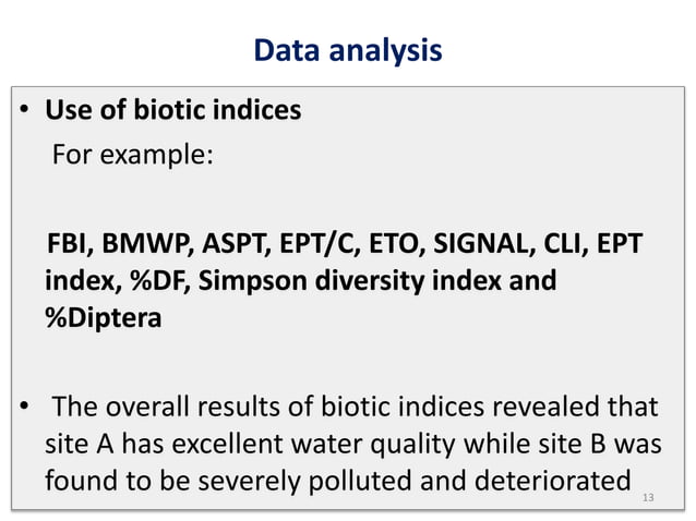 Benthic macroinvertebrates as the bioindicators of freshwater polluton ...