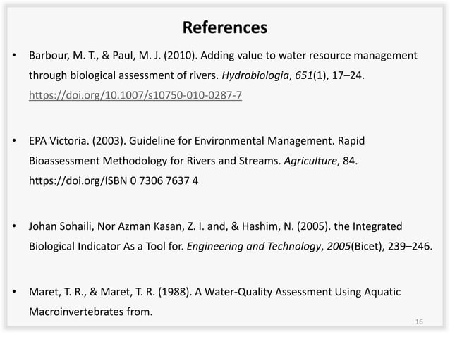 Benthic macroinvertebrates as the bioindicators of freshwater polluton ...