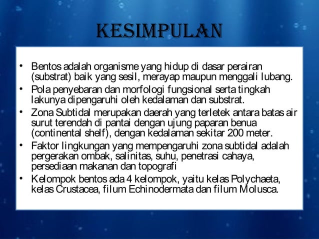 Benthos Subtidal | PPT