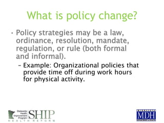 Importance of PSE Change on Workplace Wellness | PPTX