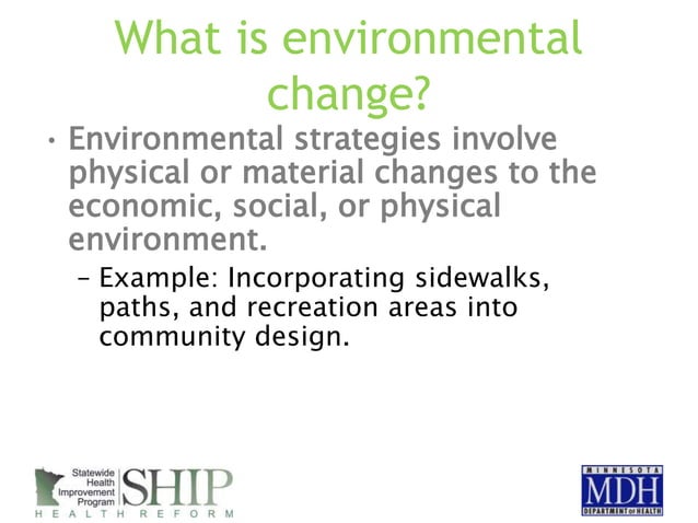 Importance of PSE Change on Workplace Wellness | PPT