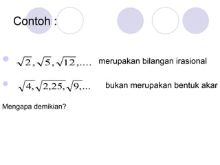 bentuk-akar.dan log kelas 10 semseter 2ppt | PPT