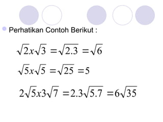 bentuk-akar.dan log kelas 10 semseter 2ppt | PPT