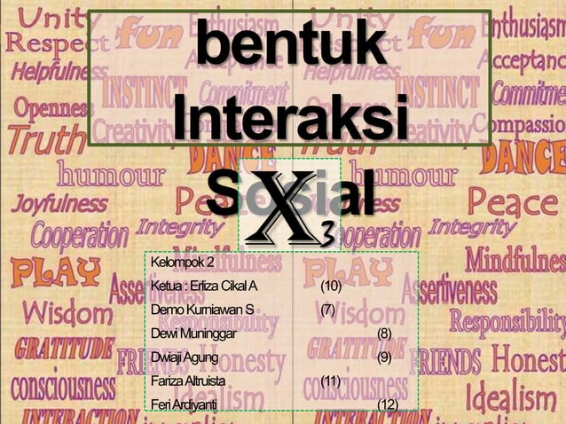 Bentuk bentuk interaksi sosial | PPT