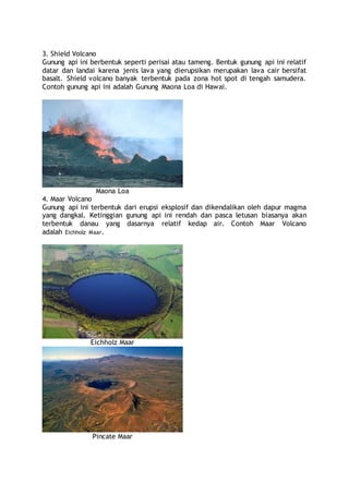 Bentuk2 gunung api | DOCX