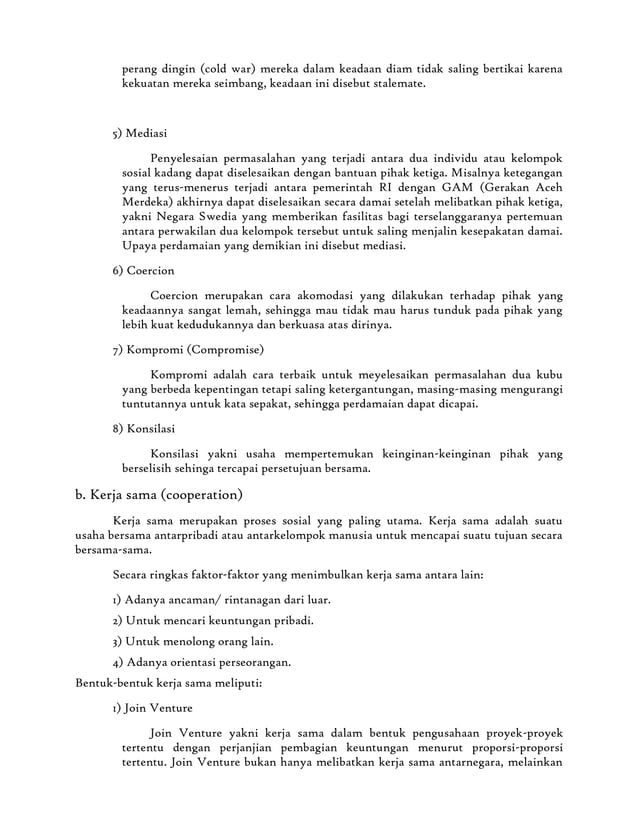 Bentuk-Bentuk Hubungan Sosial | DOCX