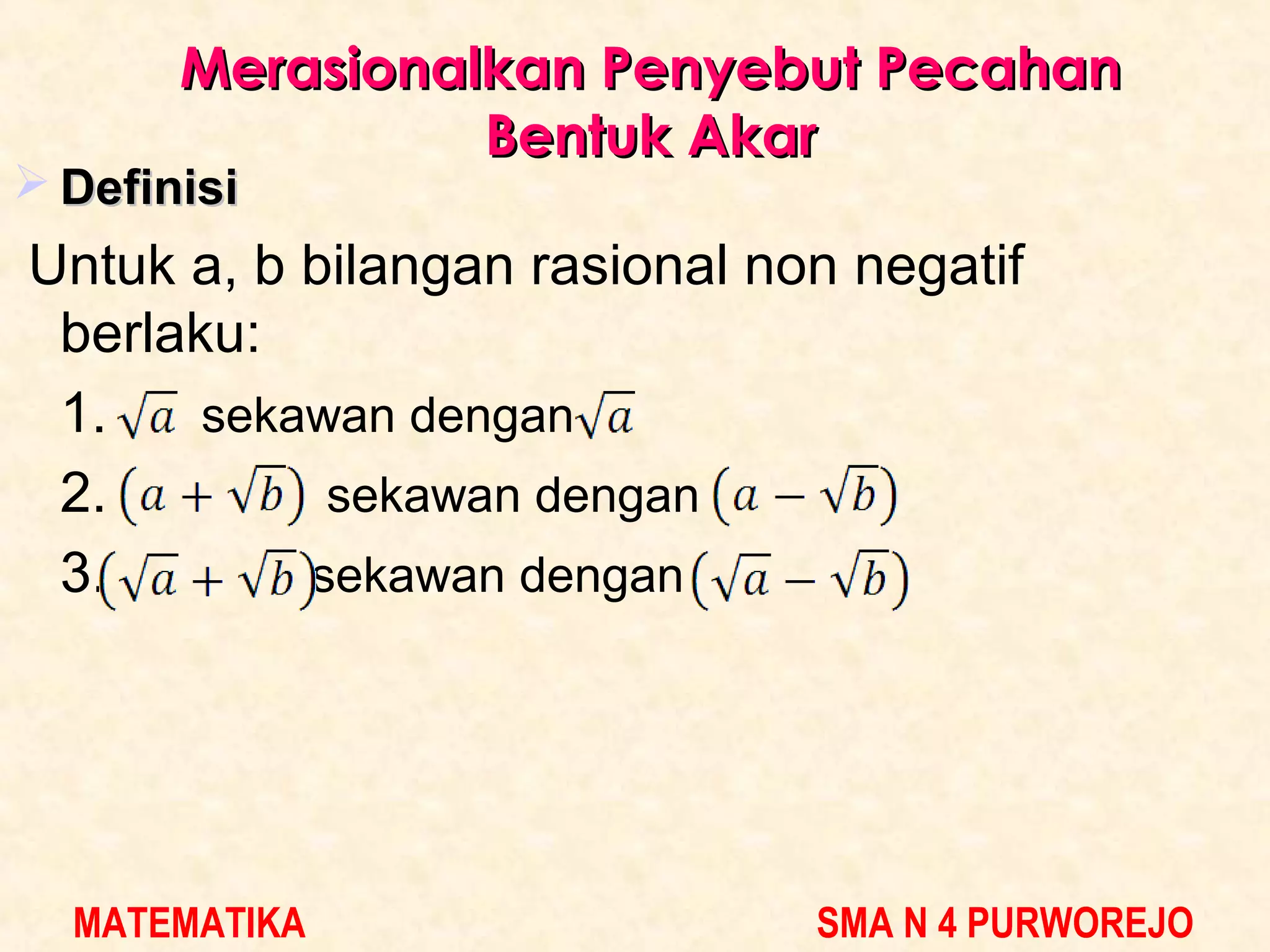 Bentuk akar | PPT