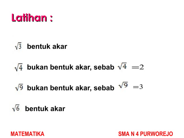 Bentuk akar | PPT