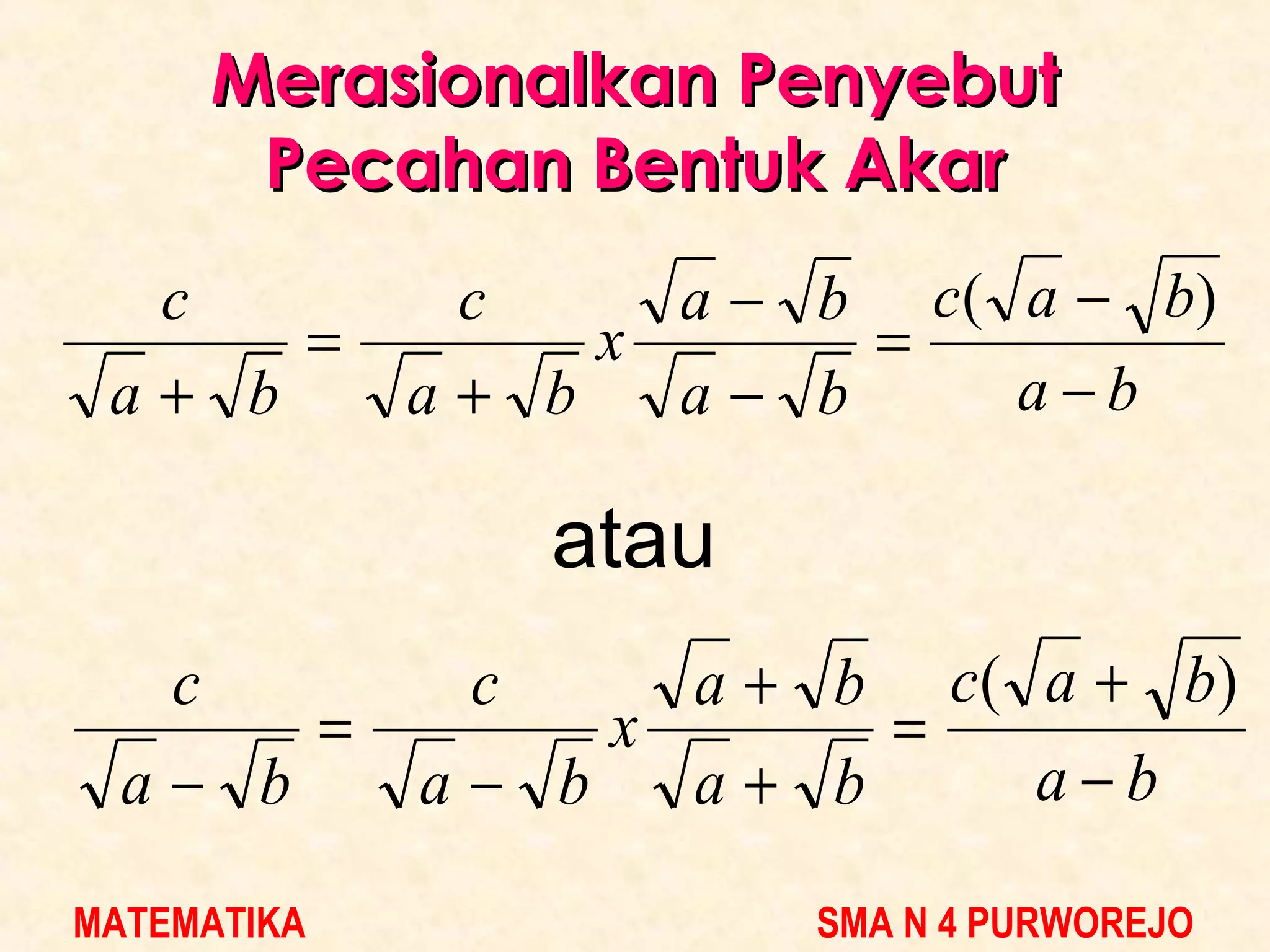 Bentuk akar | PPT