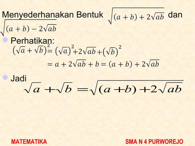 Bentuk akar | PPT