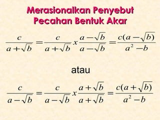 Bentuk akar | PPT
