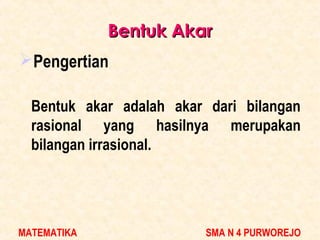 Bentuk akar | PPT