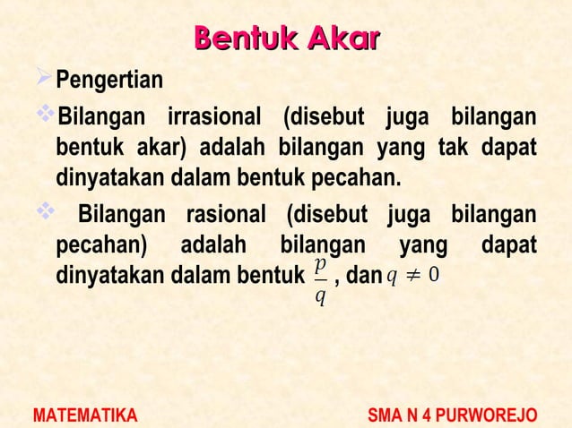 Bentuk akar | PPT