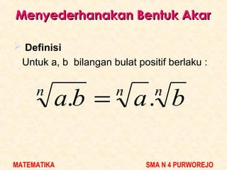 Bentuk akar | PPT