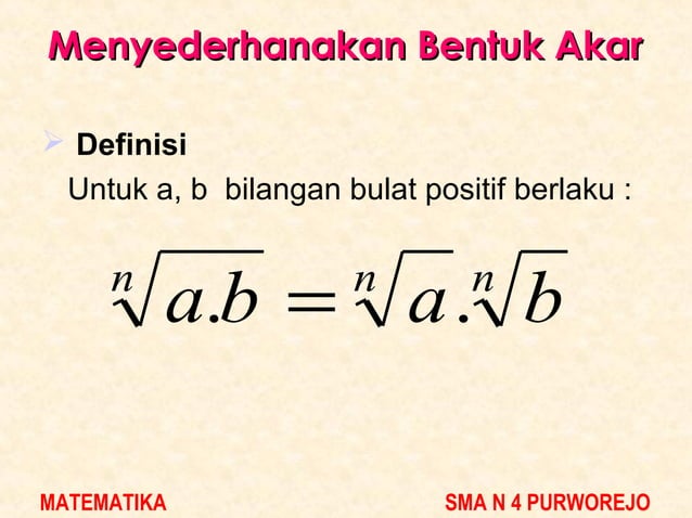 Bentuk akar | PPT