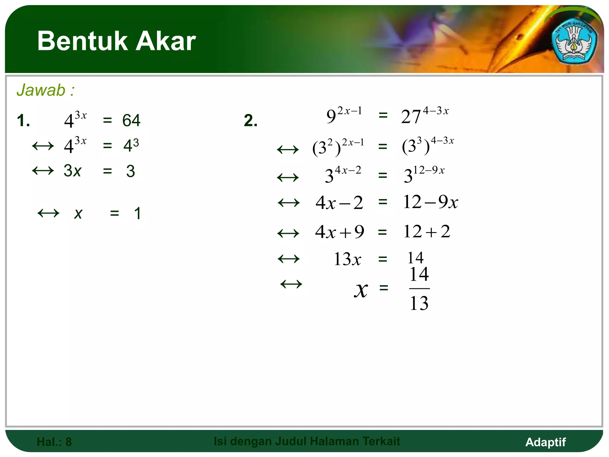 bentuk akar.ppt