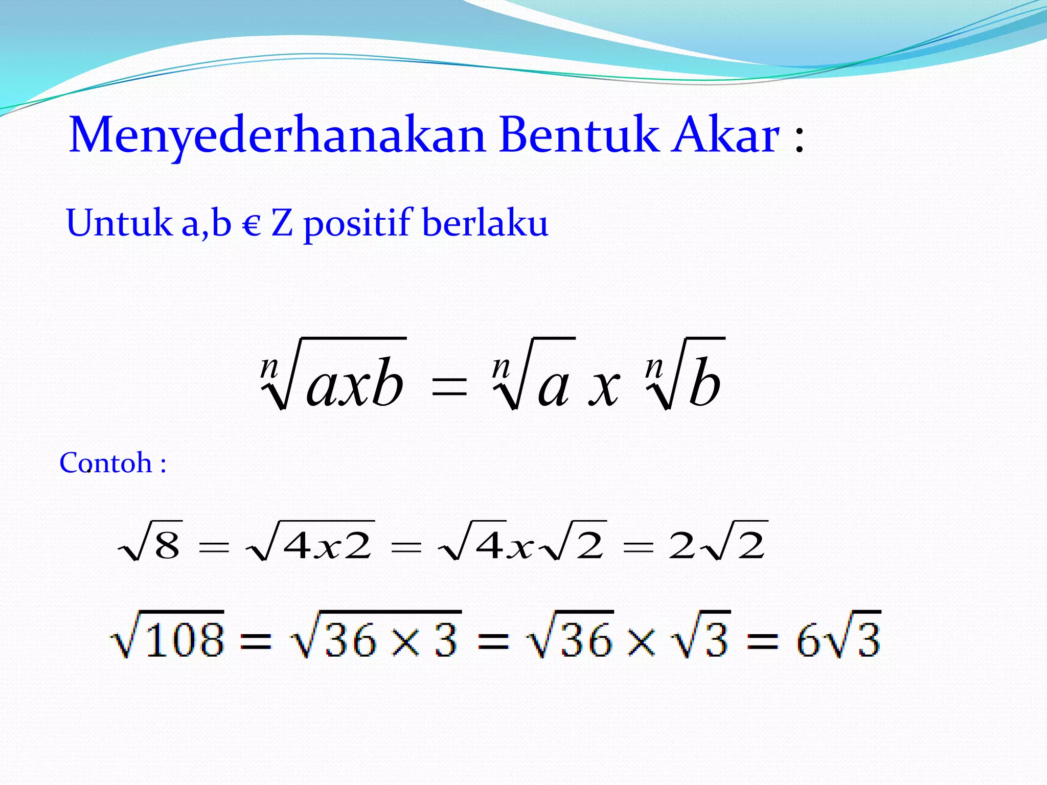Bentuk Akar | PPTX