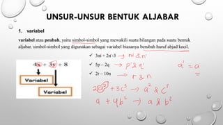 Bentuk aljabar dan Operasi Hitung | PDF