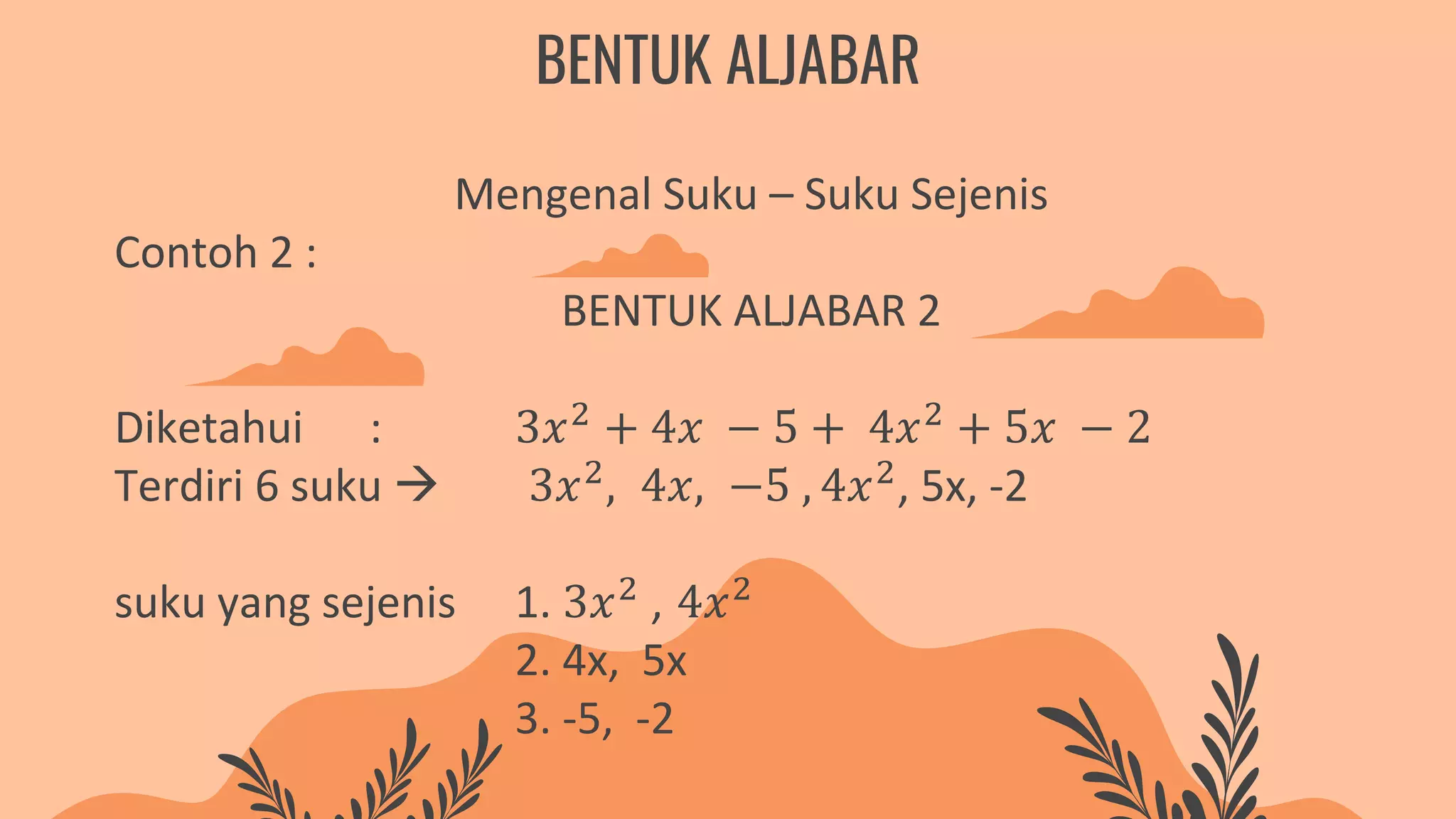 Matematika - Bentuk Aljabar | PPTX