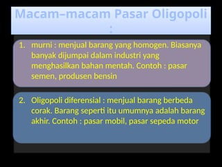 penjelasan bentuk-bentuk pasar dalam ekonomi | PPT