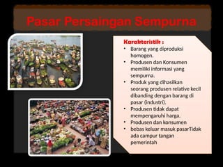 penjelasan bentuk-bentuk pasar dalam ekonomi | PPT
