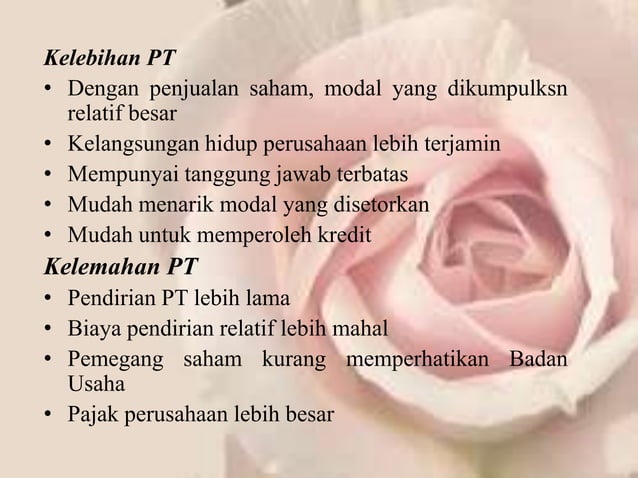 Bentuk dan peran badan usaha | PPTX